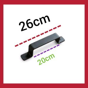 Jual handle gagang pintu plat besi vintage industrial - Hitam, 16cm ...