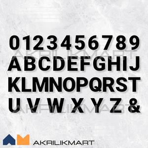 Jual Huruf & Angka Acrylic Warna 5mm Akrilik Tempel Dinding - Black ...