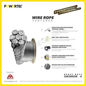 Jual Wire Rope Kawat Seling Baja 7X7 Ss 304 1.2Mm Powertec - 1 Meter - Jakarta Barat - RemyCH ...