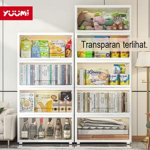 Jual Yuumi Panel transparan putih Lemari Susun Plastik Kapasitas Besar ...