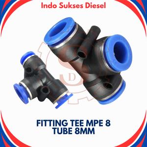 Jual MPE 8 Fitting Tee Selang Pneumatic Slip Lock Tee PE 8mm - Jakarta ...