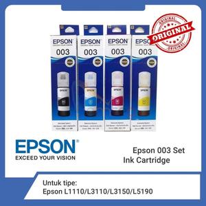 Jual Tinta Premium 003 Tipe Printer L1110 L3101 L3110 L3150 L5190 L3100 ...