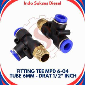 Jual MPD 6-04 Fitting Tee Pneumatic PD Tube 6mm - Drat Samping 1/2 ...