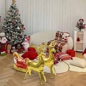 Jual Balon Foil RUSA KERETA SALJU 4D Besar Dekorasi Christmas Santa ...