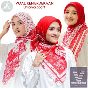 Jual VOAL KEMERDEKAAN LC SEGIEMPAT MERAH PUTIH ORI UMAMA SCARF - Kota ...