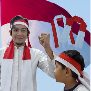 Jual LL636 Syal Merah Putih Selendang Merah Putih Perlengkapan 17 ...