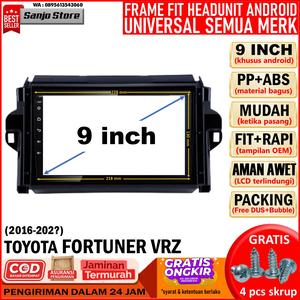 Jual Frame OEM 2016 Toyota Fortuner VRZ Head Unit Android 9 inch ...