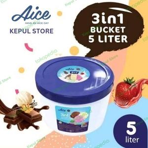 Jual Aice 3In1 Bucket Ice Cream / Es Krim Aice 3 Rasa Kemasan Ember 5 ...