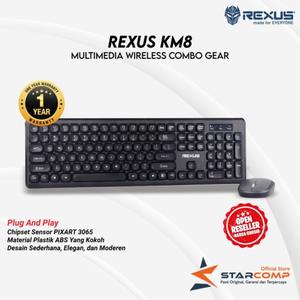Jual Rexus Keyboard Mouse Wireless KM8 Combo - Kota Yogyakarta ...