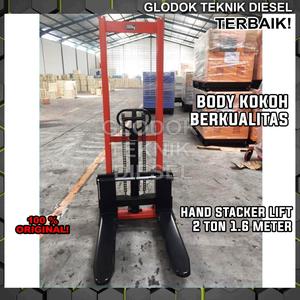 Jual Hand Stacker Lift Manual 2 Ton X 1.6 Meter Alat Angkat Barang ...