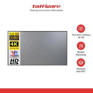 Jual Taffstudio Kain Layar Proyektor Anti-Light Ambient Screen Curtain ...
