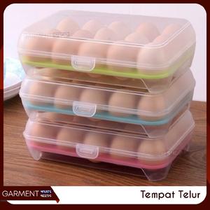 Jual produk Tempat Box Telur 15 Lubang Sekat Kotak Box Organizer Telor ...