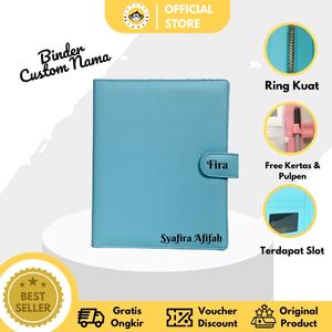 Jual Binder Polos Kulit Premium Exclusive Tebal (A5) 20 Ring + Custom ...