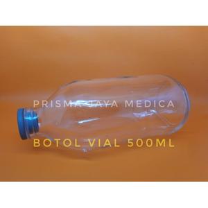 Jual BOTOL KACA TUTUP KARET 500ML / BOTOL ASI 500ML / BOTOL INFUS 500ML ...