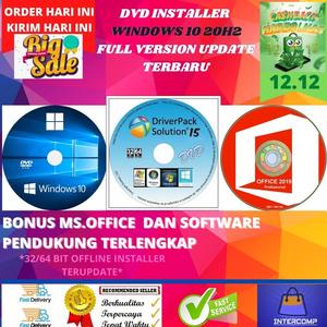 Jual Paket 3 DVD Install Windows 10 32 Dan 64 Bit Dan Driverpack ...