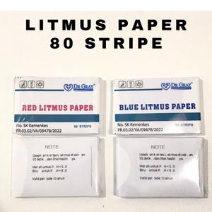 Jual Kertas lakmus ph 0-14 80 strip blue / red litmus paper DR.GRAY ...