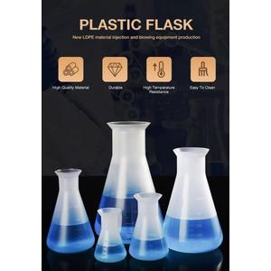 Jual Tabung Ukur Lab Bentuk Labu Kerucut Erlenmeyer Flask Gelas Ukur ...