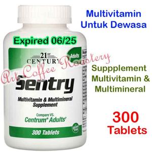 Jual Multivitamin & Multimineral, 21st Century Sentry ( USA ) 300 ...