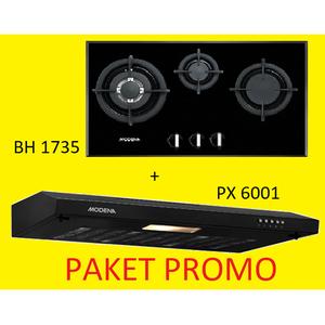 Jual PAKET PROMO kompor dan cooker hood MODENA BH 1735 PX 6001 Limited ...