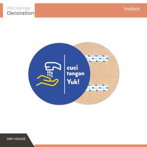 Jual papan tanda cuci tangan - wash your hands sign - dekorasi cafe ...