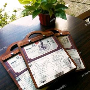 Jual buku menu - menu book - cover buku menu kayu - menu board ...