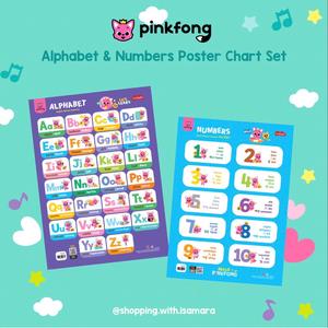 Jual Pinkfong Alphabet And Numbers Poster Chart Set / Poster Dinding ...