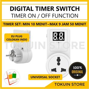 Jual .. Timer Stop Kontak Colokan Timer Listrik Digital Switch Socket ...