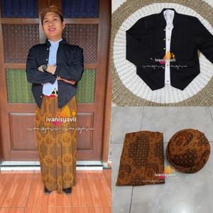 Jual [Full Set] Pakaian Adat Jawa / Beskap + Jarik + Blangkon | Model ...
