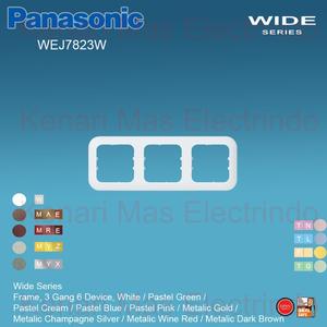 Jual Panasonic Wide Series Frame, 3 Gang 6 Device WEJ7823 - Dark Brown ...