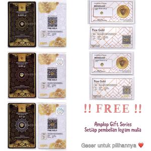 Jual (Free Amplop Gift Series) Logam Mulia Minold Emas 24 Karat .25 .5 ...