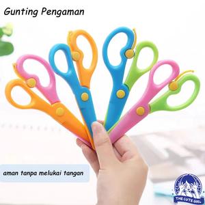 Jual gunting plastik/ gunting besi ujung tumpul/ gunting anak plastik ...