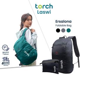 Promo TORCH Ersalona Tas Ransel Lipat Punggung Pria Wanita Anti Air 19 ...