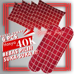 Jual SARUNG BANTAL SET GULING MOTIF KOTAK MAROON ESTETIK GRID KOREAN ...