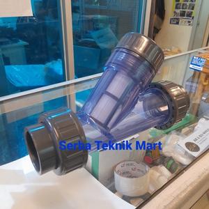 Jual Y Strainer PVC Transparan 1/2" Inch JIS 10K Soket DN 15 Bening ...