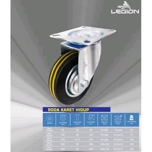 Jual ( Roda Troli / Roda Kastor / Roda Trolley 4 inch Karet Hidup ...