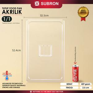 Jual SUBRON Tutup Gastronom Food Pan Akrilik 1/1 Wadah Penyimpanan ...