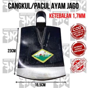 Jual Cangkul|Pacul Sawah/Kebun Cap Ayam Jago Ukuran Besar P.23/L.16,5cm ...