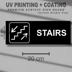 Jual Ready Sign Board Stairs Acrylic - Tanda Label Akrilik Tangga UV ...