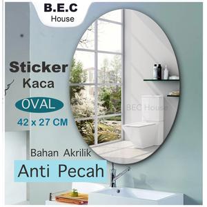 Jual Sticker Cermin Tempel Dinding Ukuran Besar Oval 3d Stiker Dinding ...