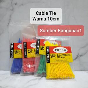 Jual Kabel tis pagar 10cm cable tie 10 cm warna biru hijau merah kuning ...