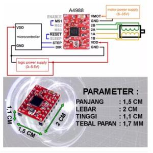 Jual EELIC SMD-A4988 arduino Reprap GRBL Stepper Motor Driver Printer ...