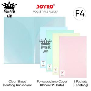 Jual Pocket File Folder Map File Saku Joyko PFF-9F4 Pastel Color ...
