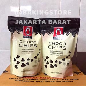 Jual Choco chip Dark Chocolate tulip 1Kg - chocochips dark coklat ...