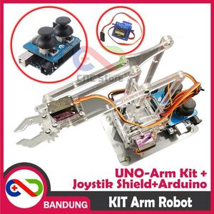 Jual ROBOT ARM KIT PARTS UNOARM SHIELD FOR ARDUINO UNO JOYSTIK - Kota ...