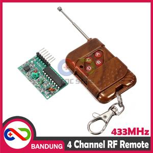 Promo REMOTE 4 CHANNEL RF TRANSMITTER AND RECEIVER 433MHz 5V CONTROL ...