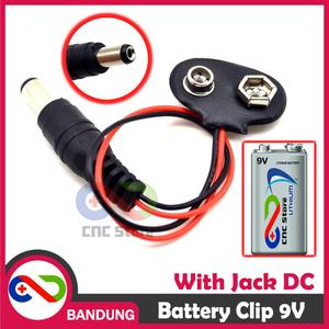 Jual [CNC] 9V BATTERY BATERAI CLIP ADAPTER WITH DC JACK ARDUINO UNO ...