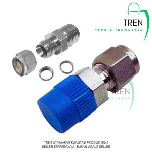 Jual 6MM X 1/4" MALE CONNECTOR TUBE OD 6 MM X 1/4 NPT STAINLESS STEEL ...