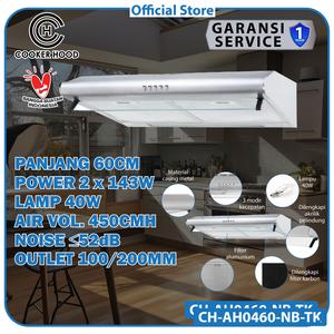 Promo CH Cooker Hood 60 Cm Filter Hisap Udara Angin Asap Dapur Wall ...
