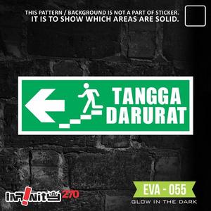 Jual EVA055 AC rambu K3 AKRILIK jalur evakuasi tangga darurat gedung ...