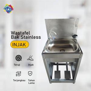 Jual Wastafel/ Tempat Cuci Tangan Sistem Injak (Bak Stainless) (SRY7 ...